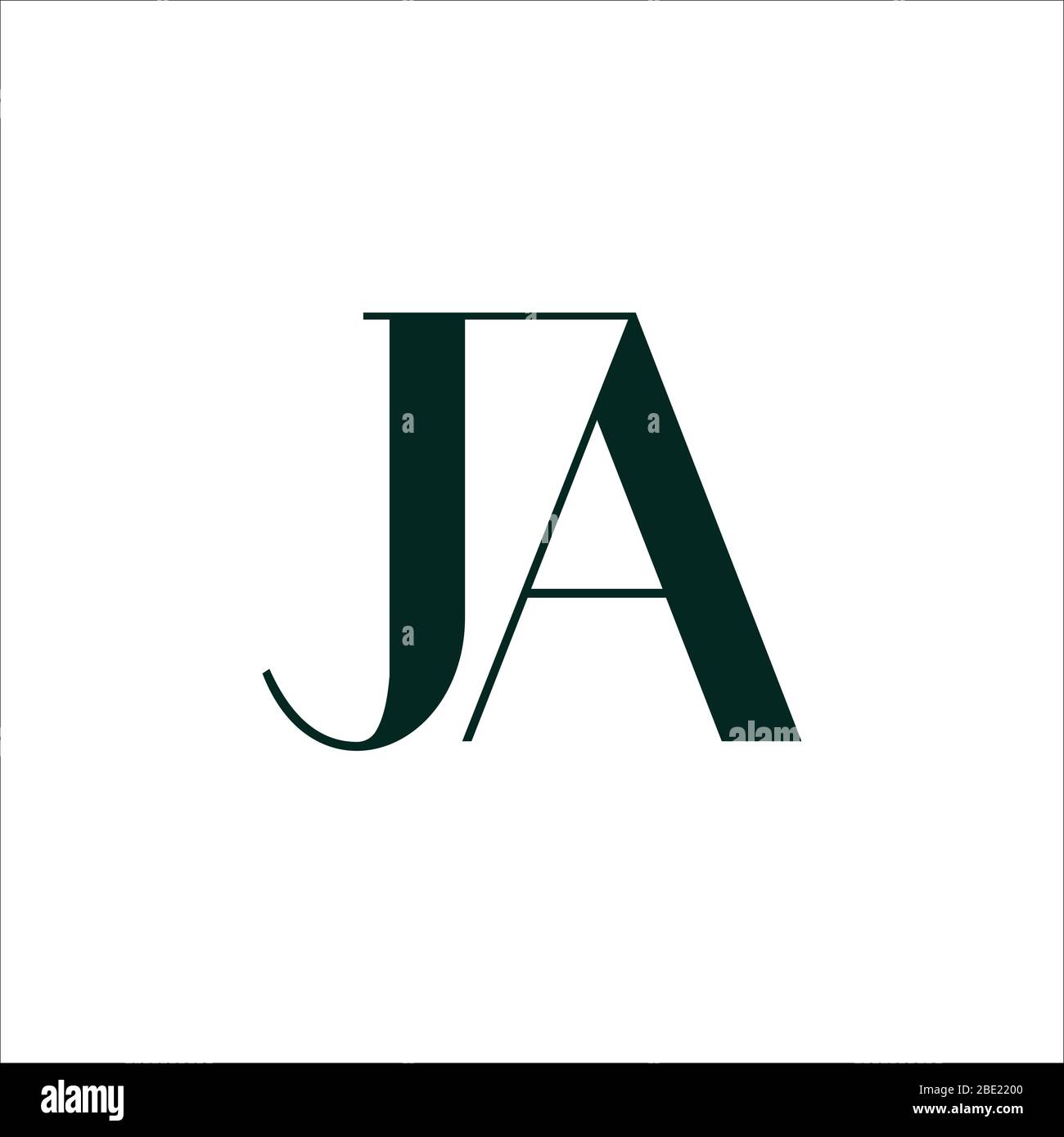 Initial letter ja or aj logo vector design template Stock Vector Image ...