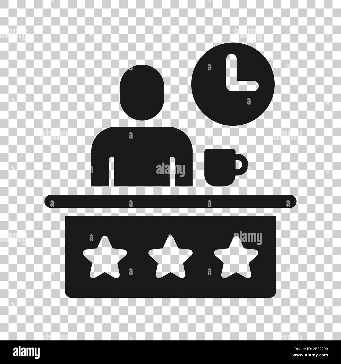 Working in hotel reception Stock Vector Images - Alamy