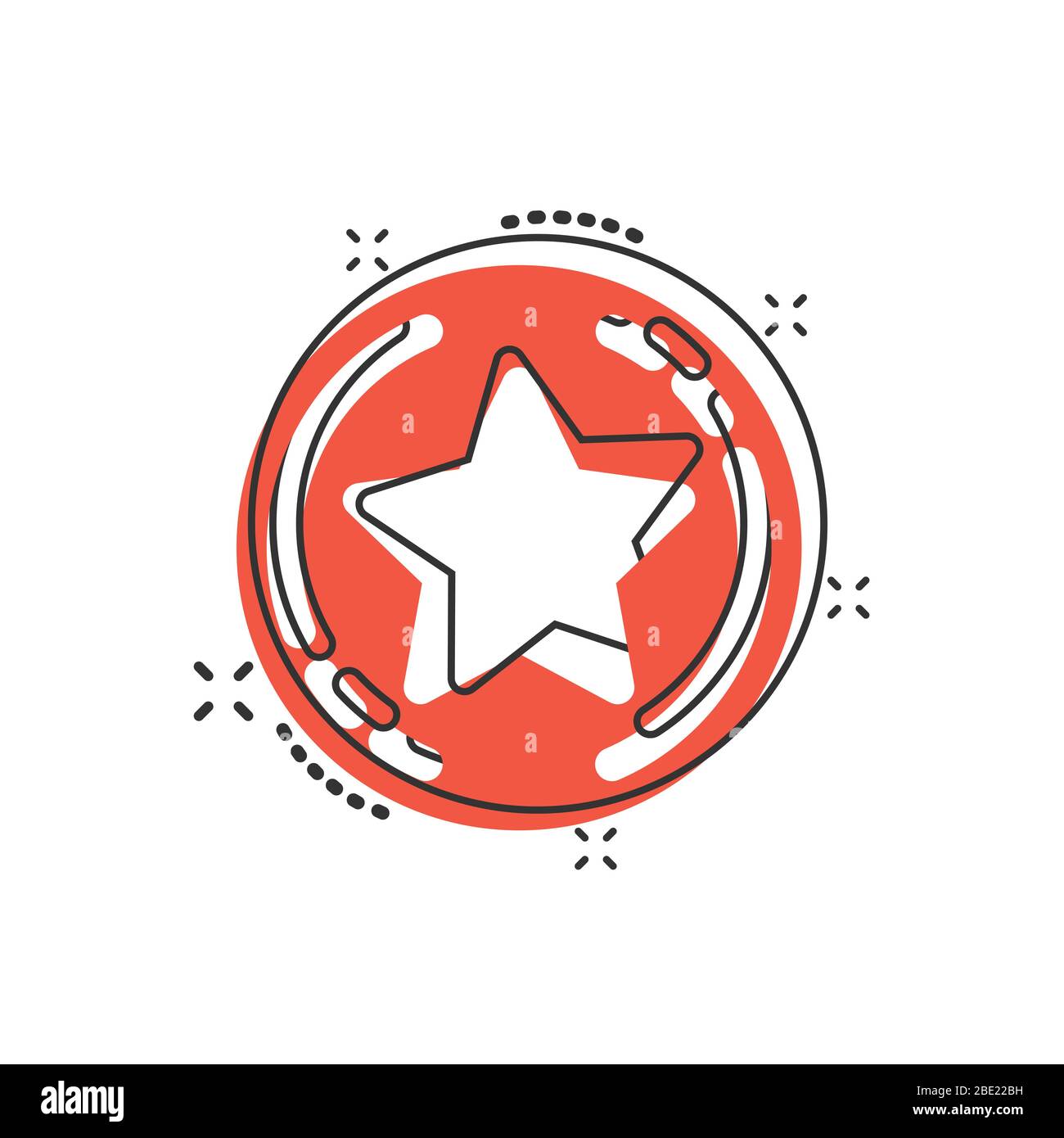 Loyalty icon in comic style. Reward cartoon vector illustration on ...