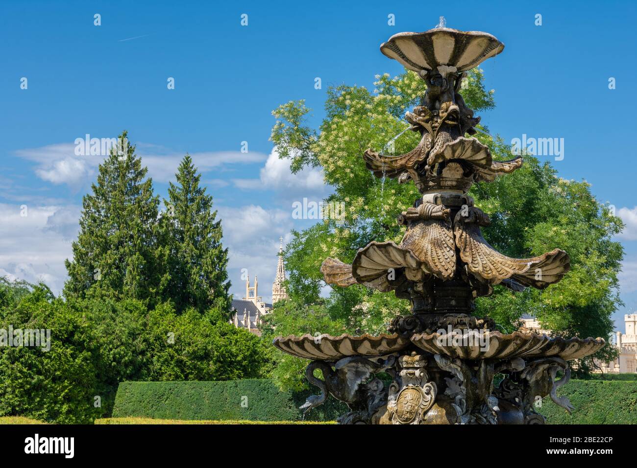 Old Fountain in Lednice gardens Stock Photo - Alamy