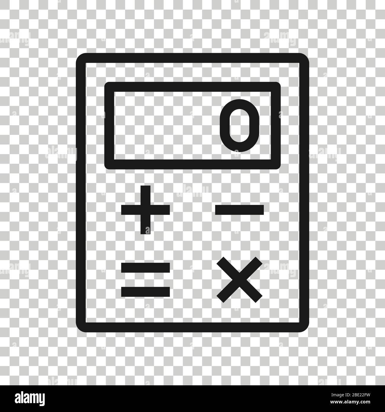 Calculator icon in flat style. Calculate vector illustration on white ...