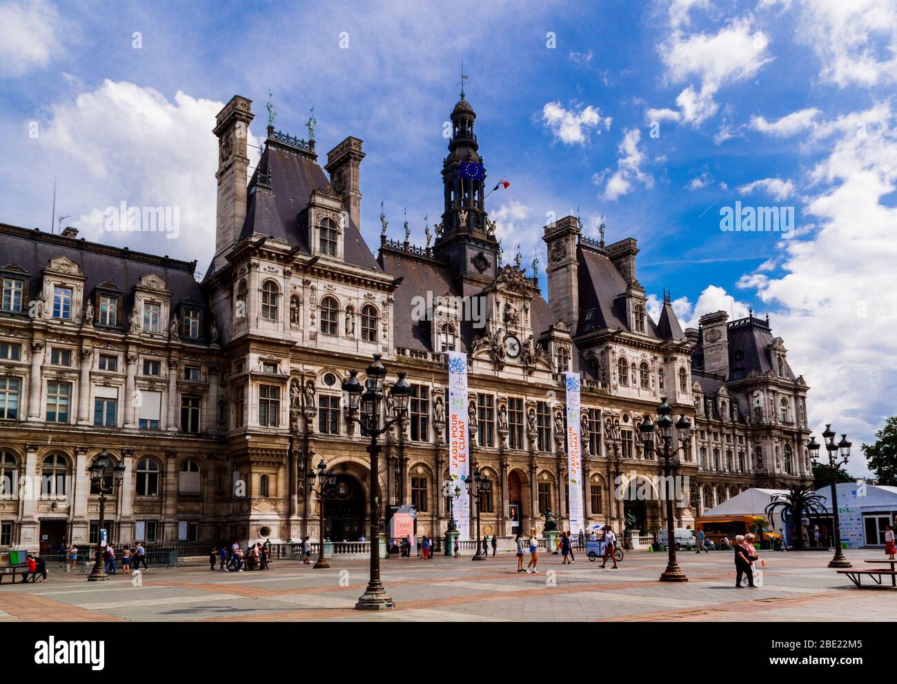 Town Hall of Paris, known as the Hotel de Ville or Mairie, is the seat ...