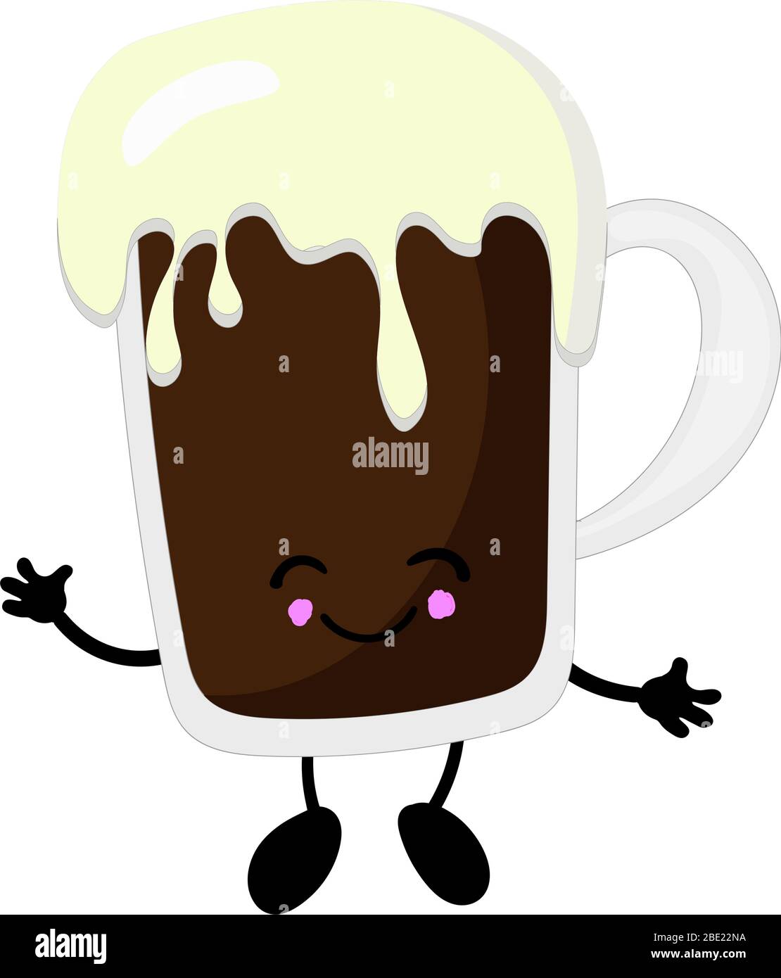 Beer is a cute character on a white background Stock Vector Image & Art ...