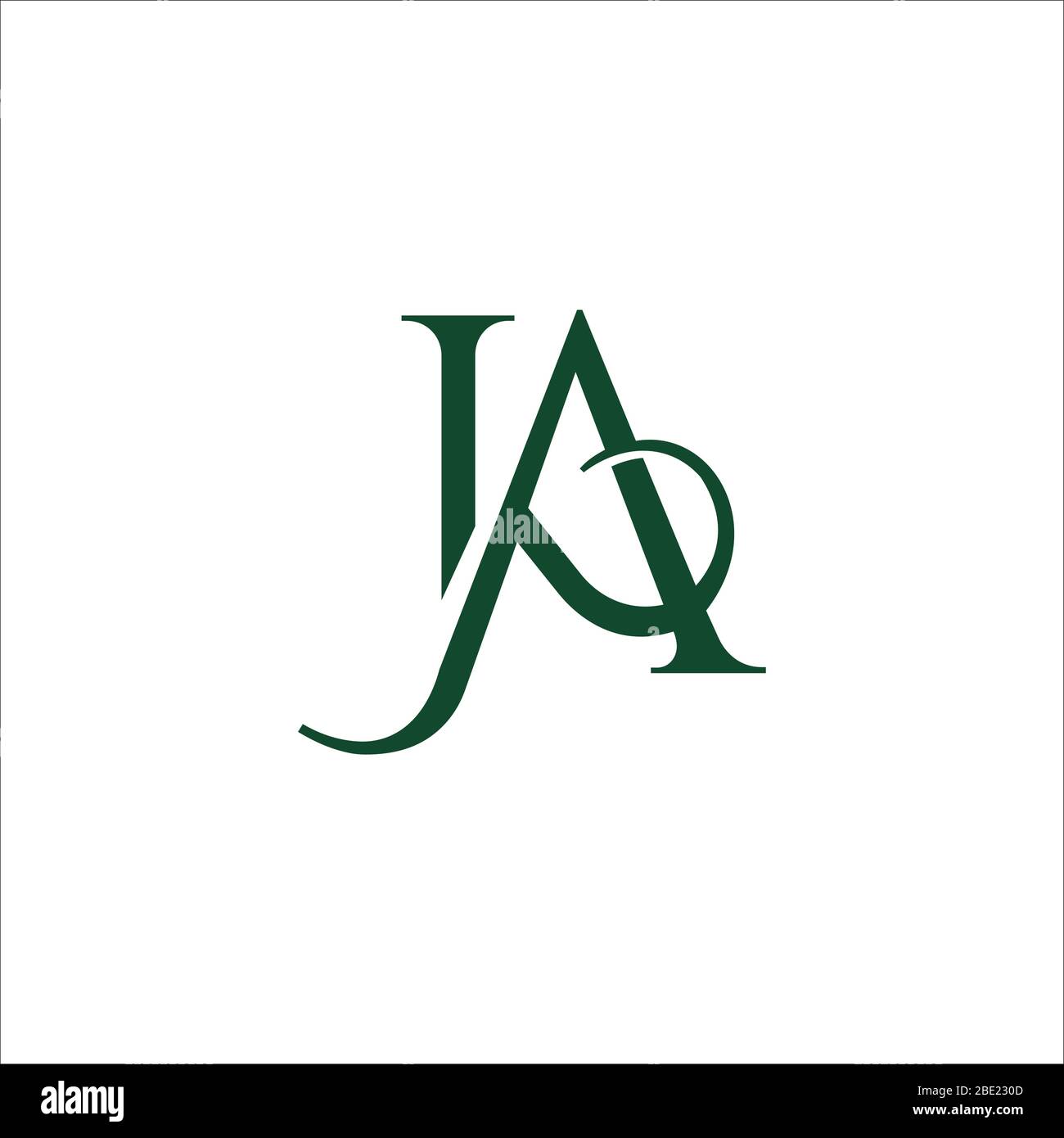 Initial letter ja or aj logo vector design template Stock Vector Image ...