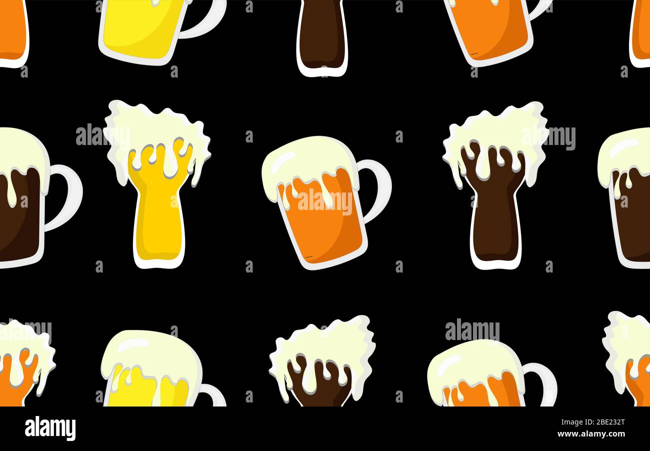 Tankards of ale illustration Stock Vector Images - Alamy