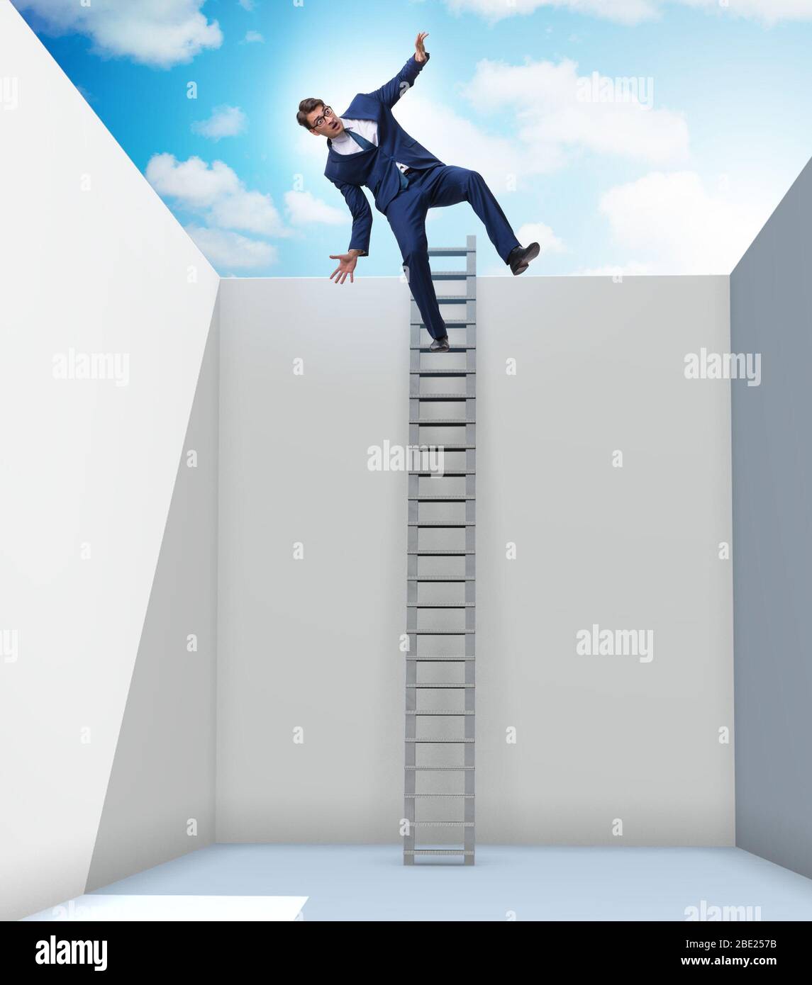 Climbing ladder concept success failure hi-res stock photography and ...