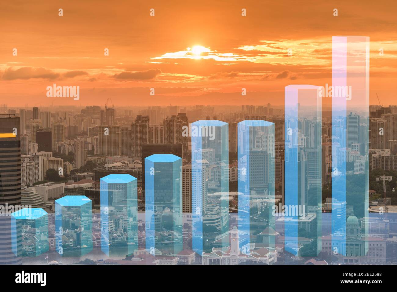 The economic growth concept with charts Stock Photo - Alamy