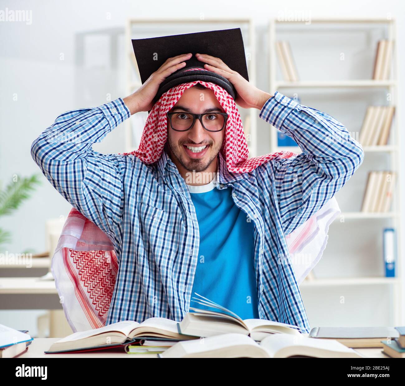 The arab student preparing for university exams Stock Photo - Alamy