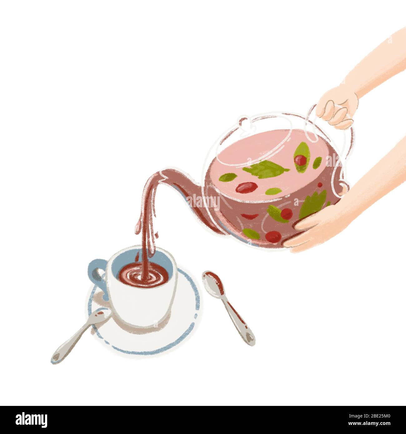 Cartoon Pouring Teapot