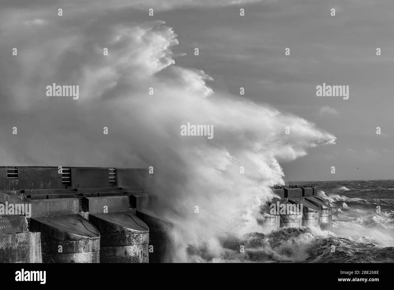 High tide waves Black and White Stock Photos & Images - Alamy