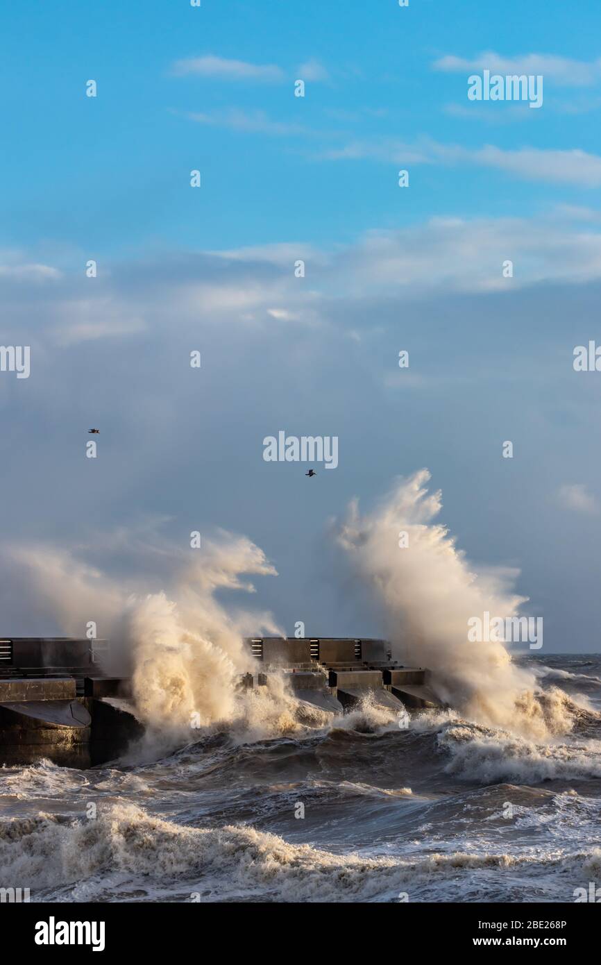 Stormy waves over deep blue hi-res stock photography and images - Alamy