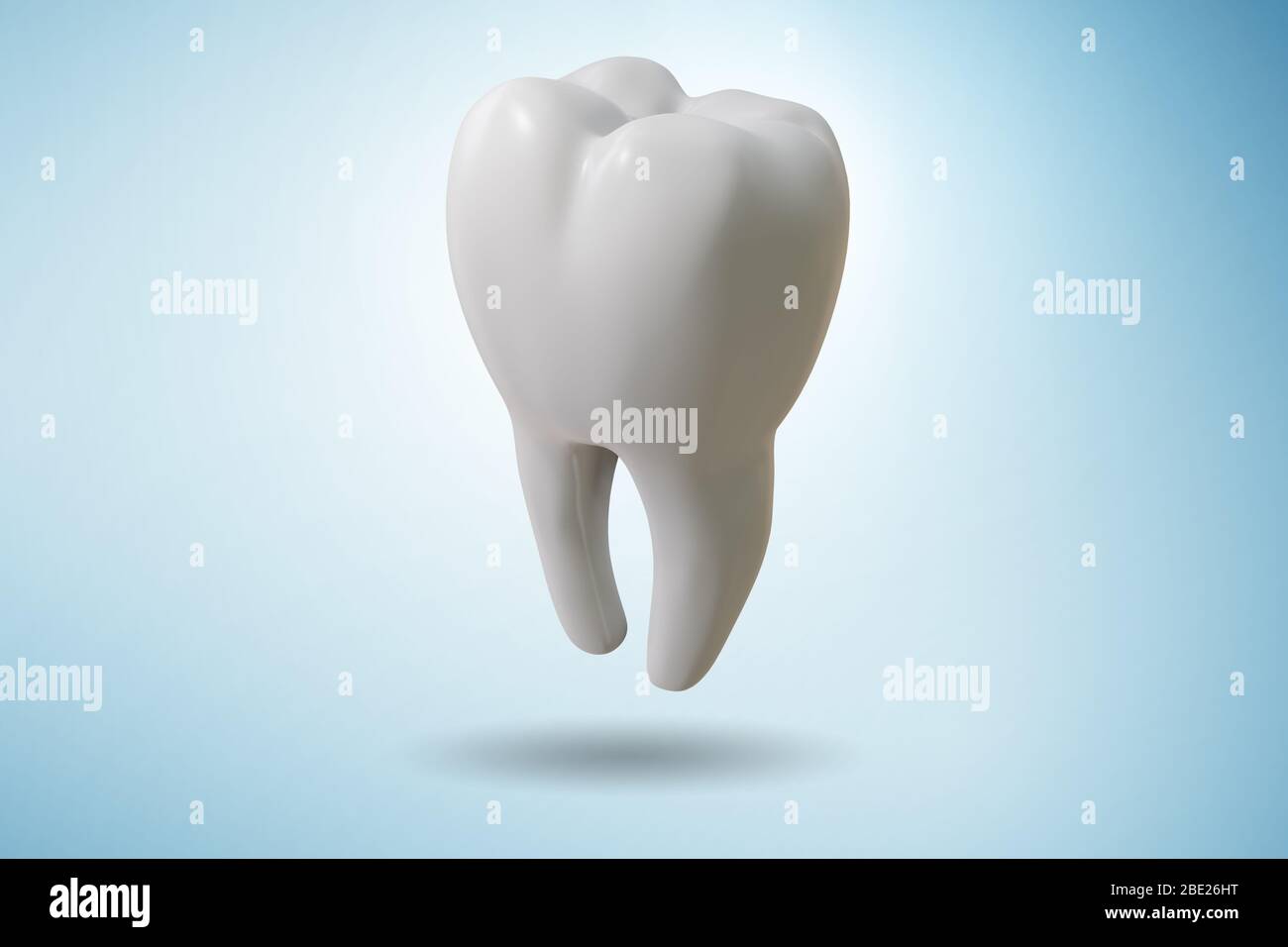 The white tooth in dental concept - 3d rendering Stock Photo - Alamy