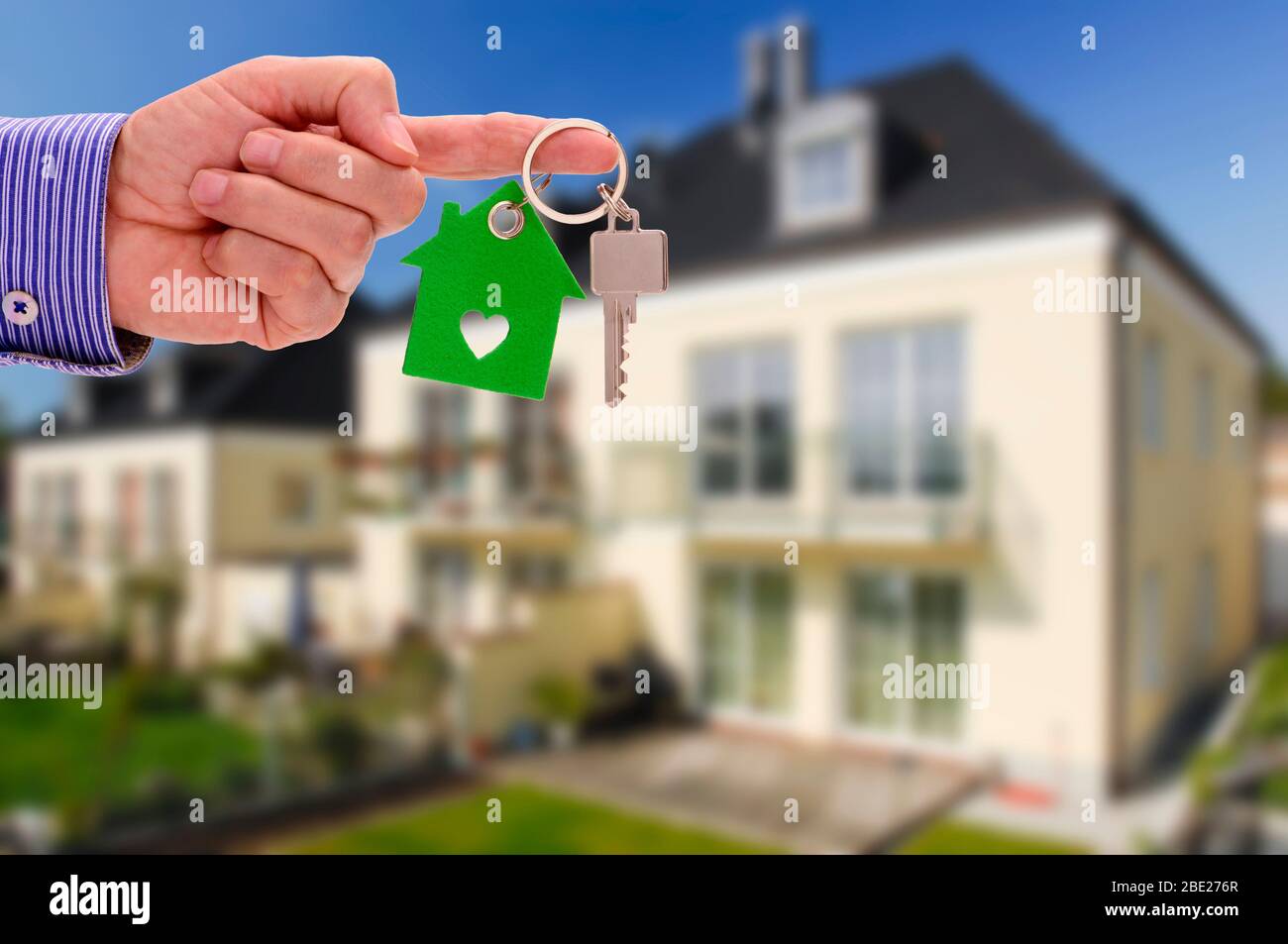newly built home with a house key Stock Photo - Alamy