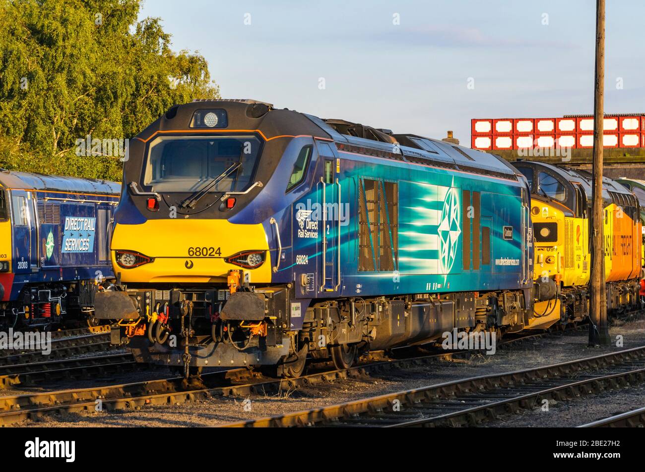 Direct Rail Services Class 68 diesel loco at Barrow Hill Depot Stock ...