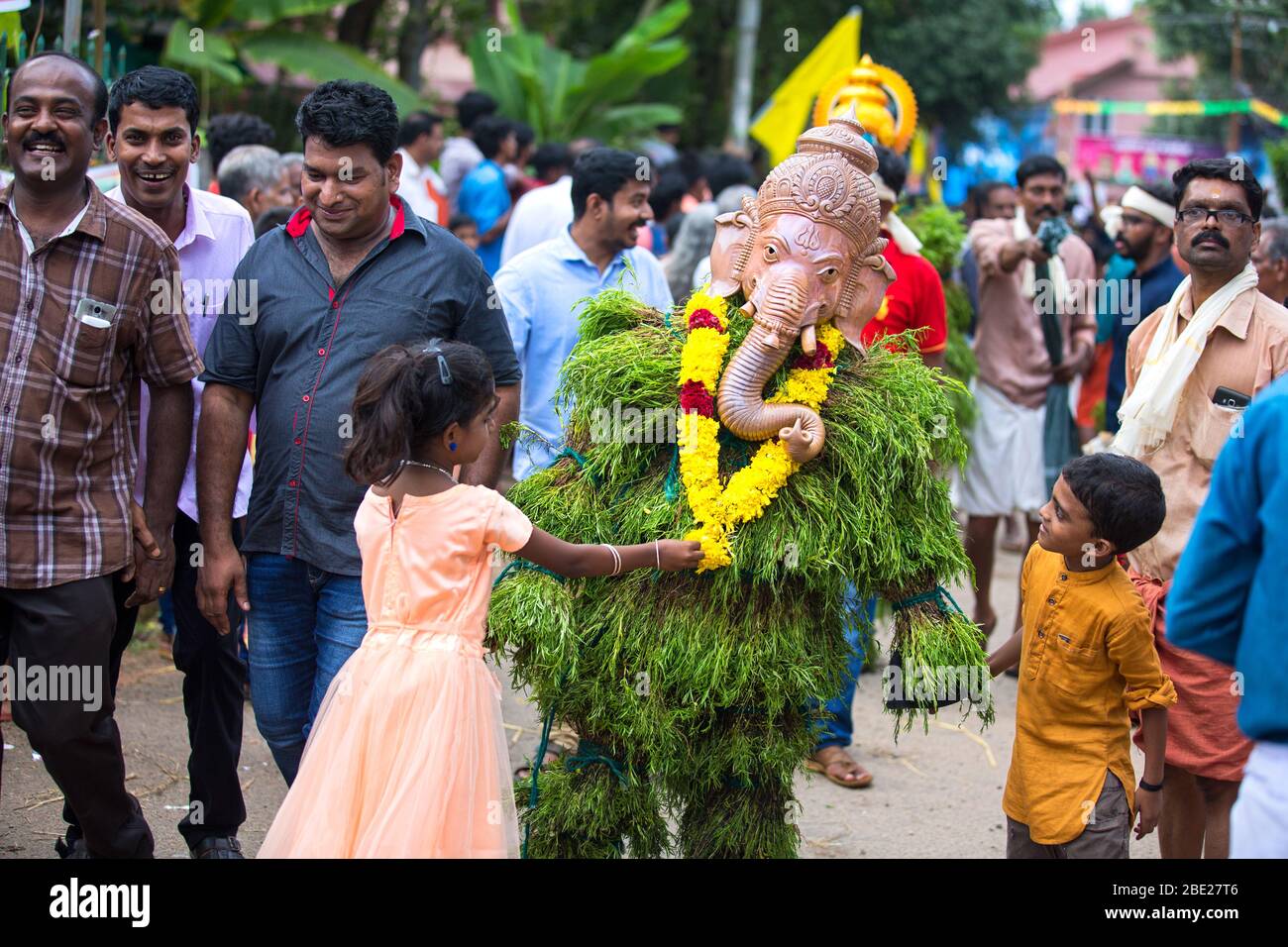 traditional kummatti folk dance performers during onam celebration ...
