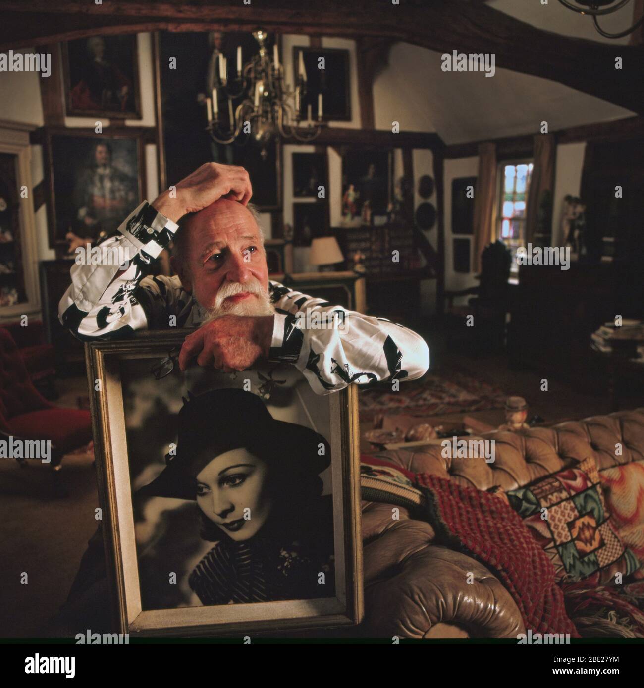 Angus McBean Surrealist Photographer at home in Debenham Suffolk 1984 ...