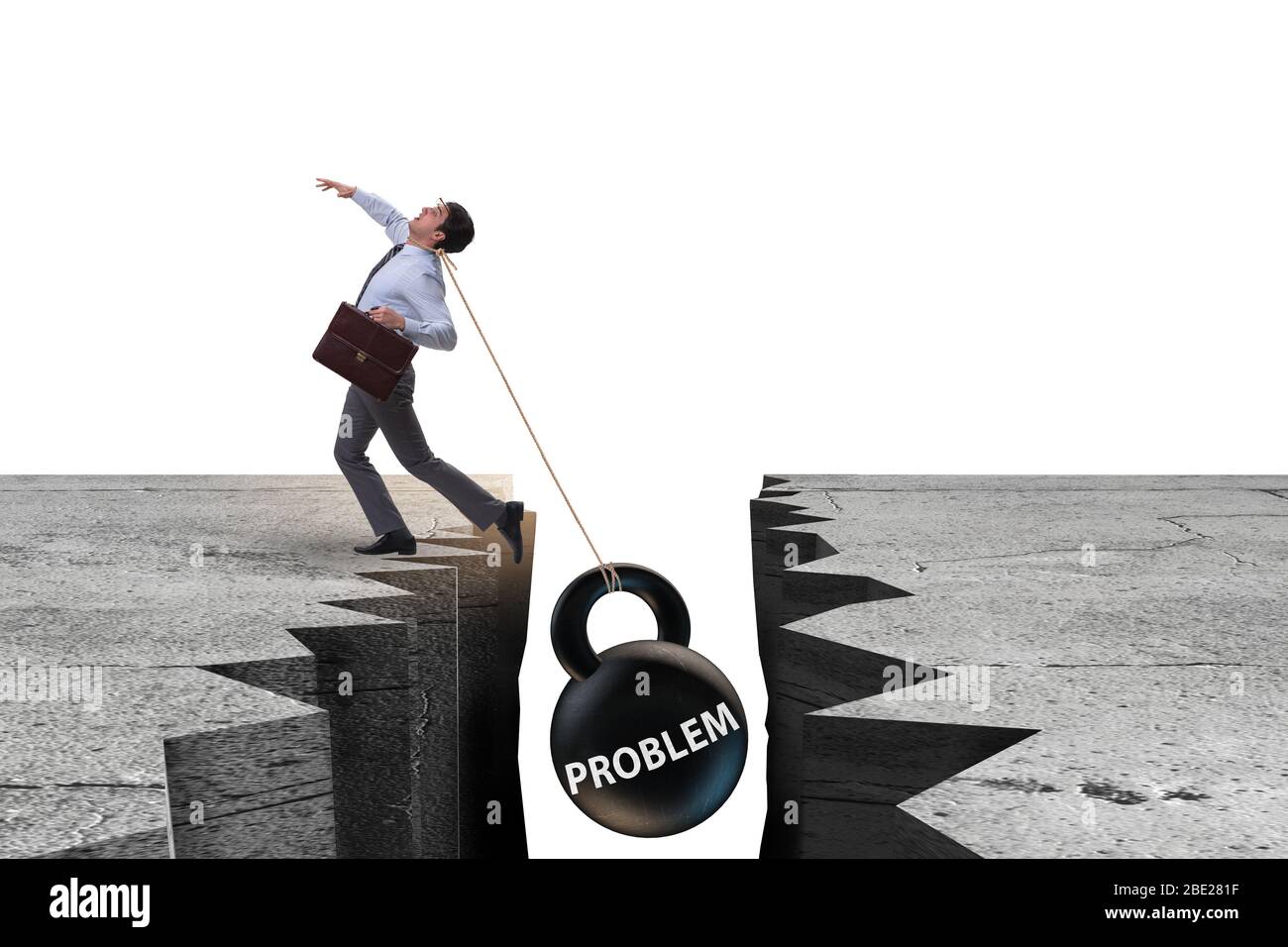 The concept of problem with businessman Stock Photo - Alamy