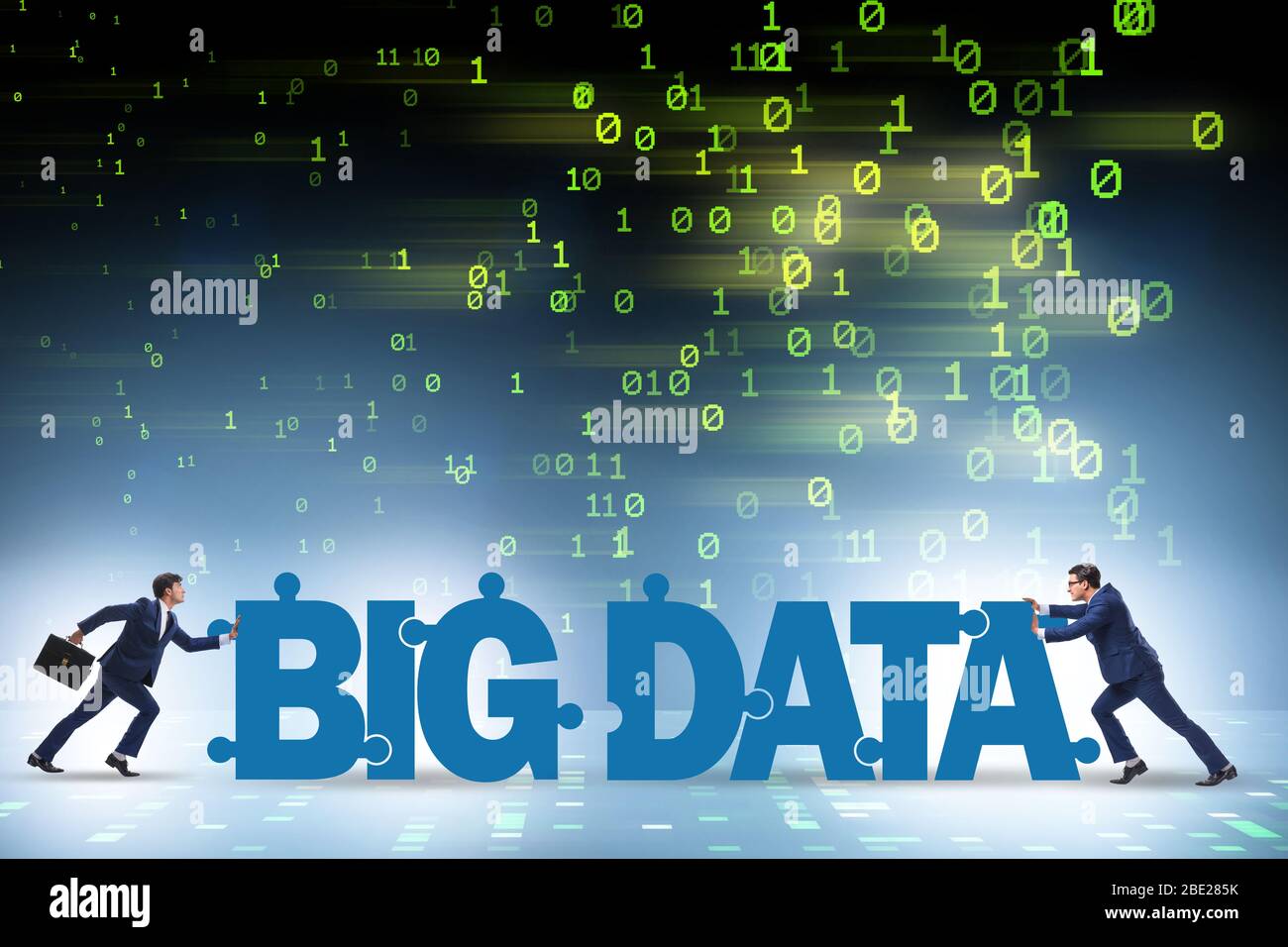 The big data concept with jigsaw puzzle pieces Stock Photo - Alamy