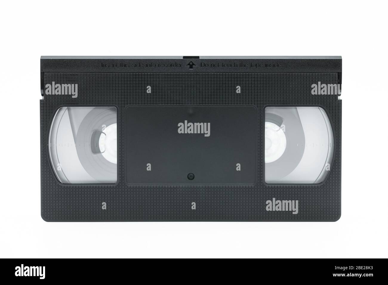 Front view of VHS video tape cassette isolated on white background ...