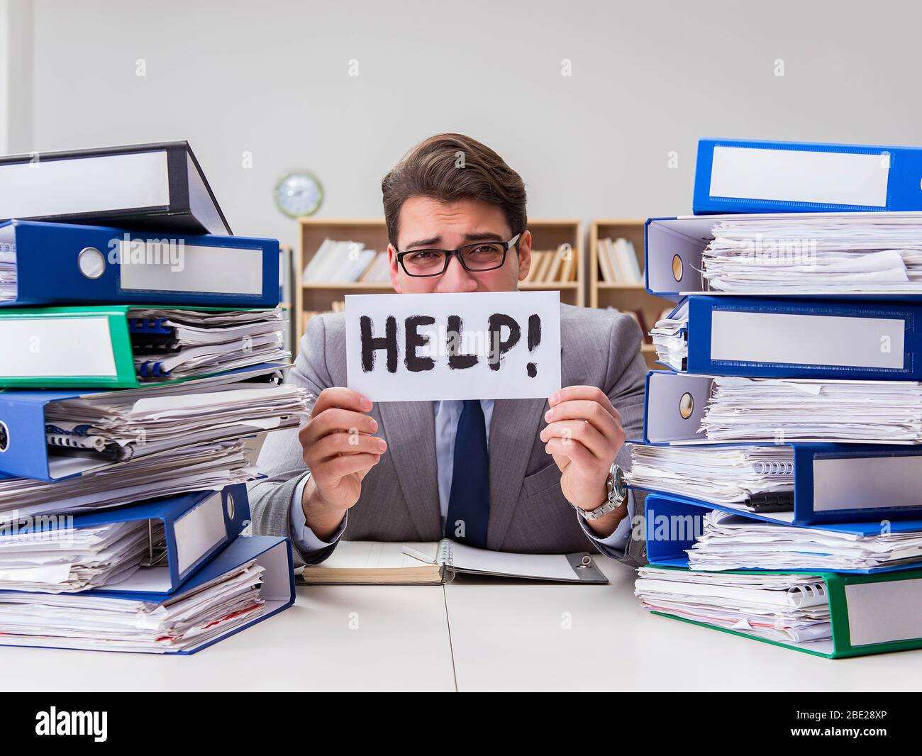The busy businessman asking for help with work Stock Photo - Alamy