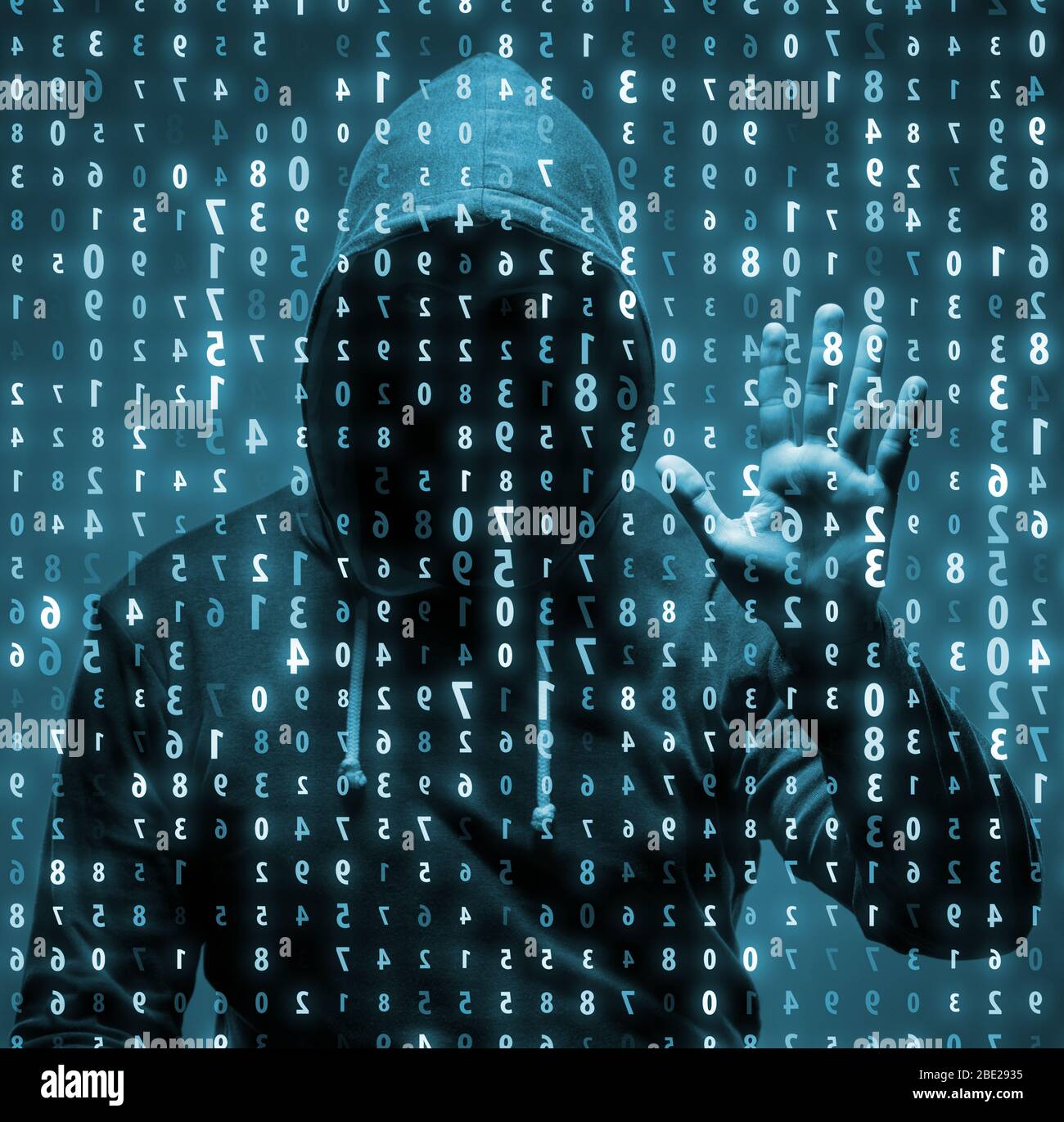 The young hacker in data security concept Stock Photo - Alamy