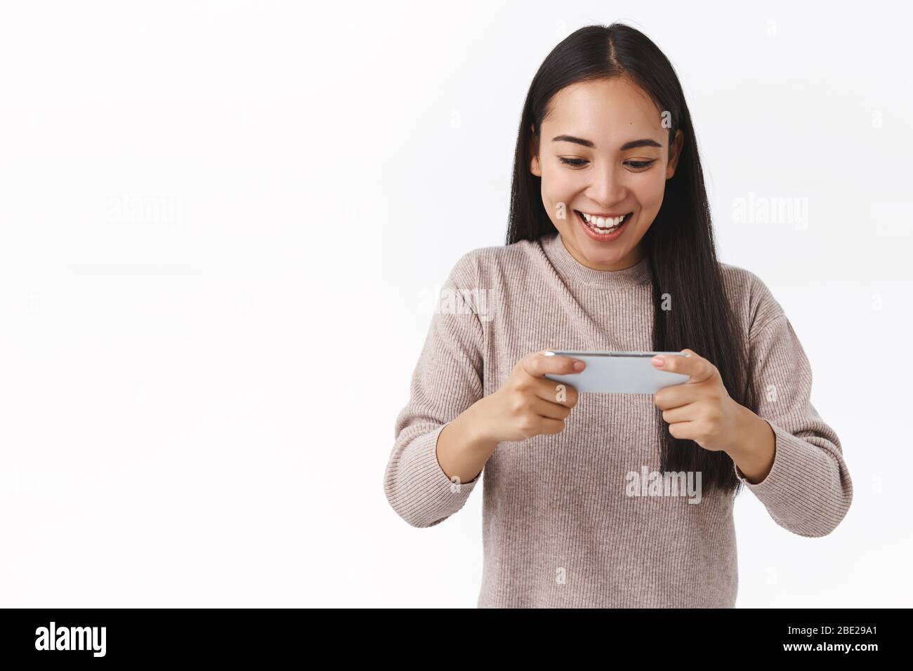 App game girl Cut Out Stock Images & Pictures - Alamy