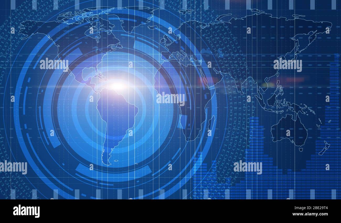 The abstract forms showing global information Stock Photo - Alamy