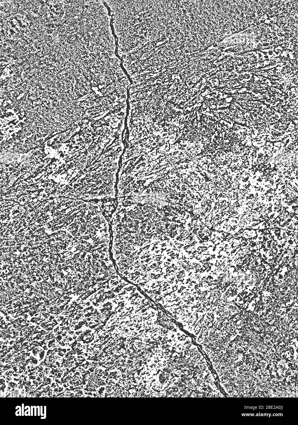 Distress old cracked concrete vector texture. EPS8 illustration. Black ...