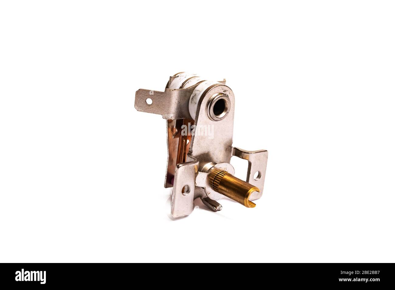 Adjustment knob for electronic device isolated on white background ...