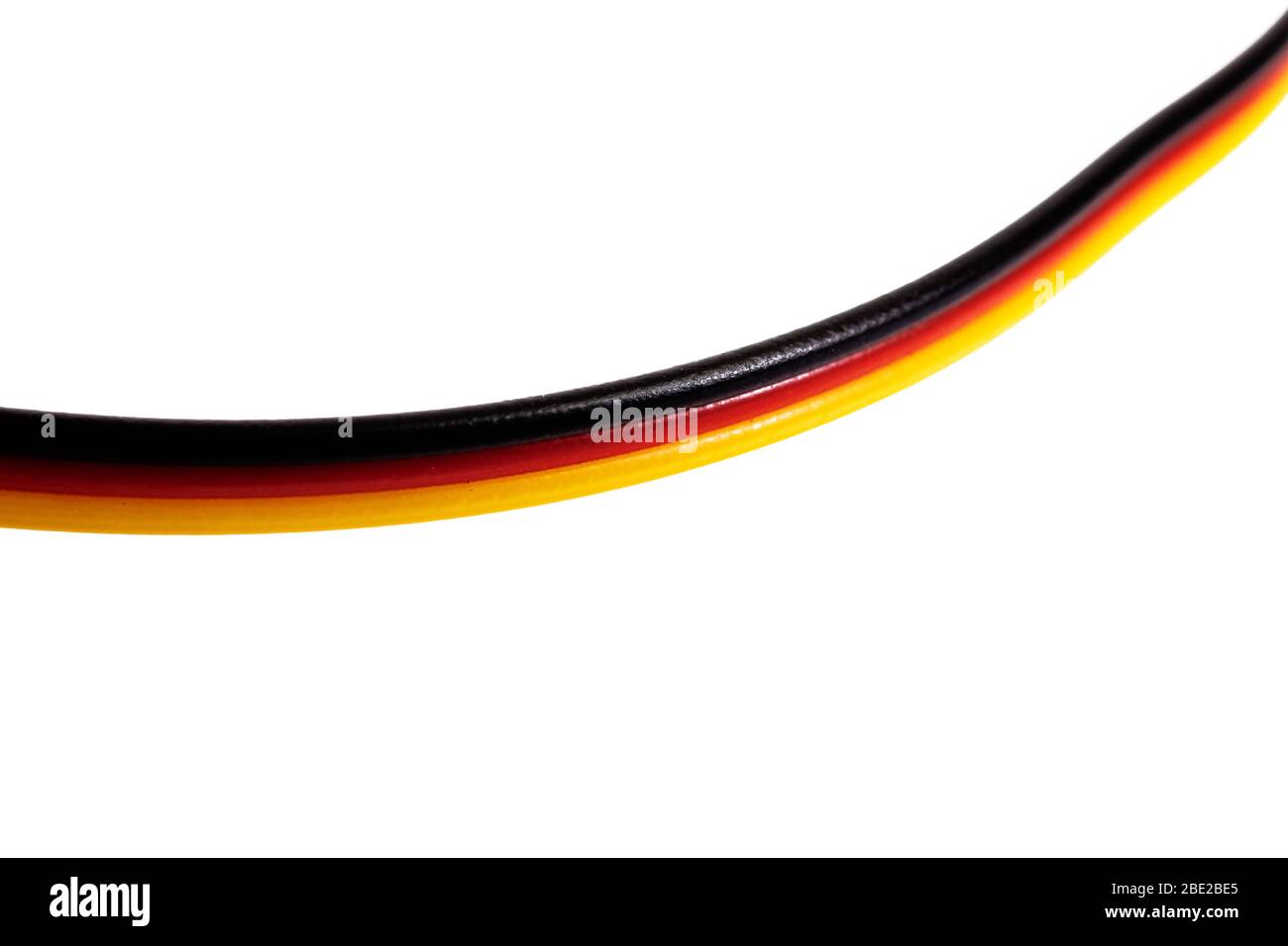 Multi-colored wire isolated on a white background Stock Photo - Alamy