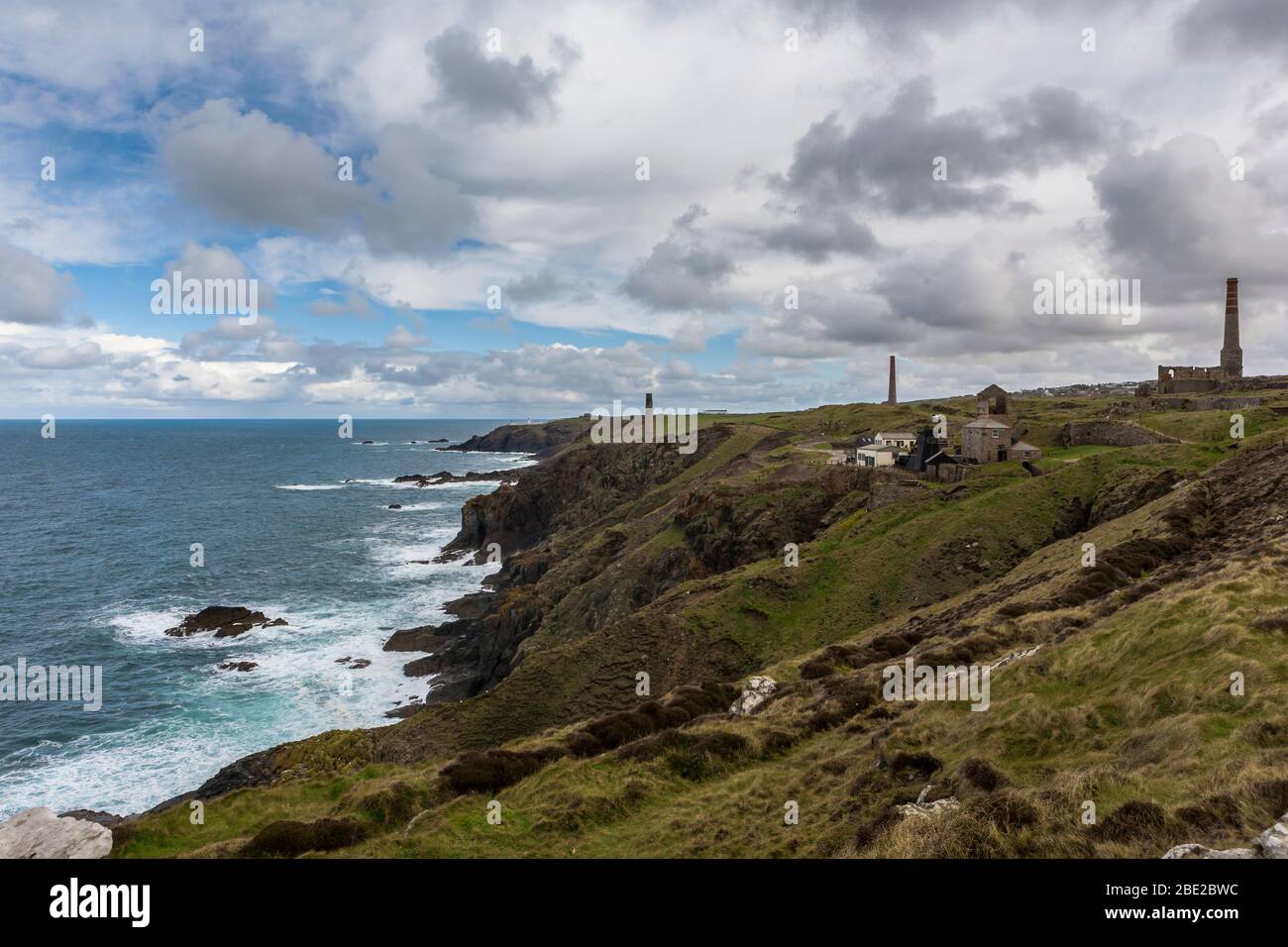 The north Cornish coast near the Levant Mine, UNESCO World Heritage ...