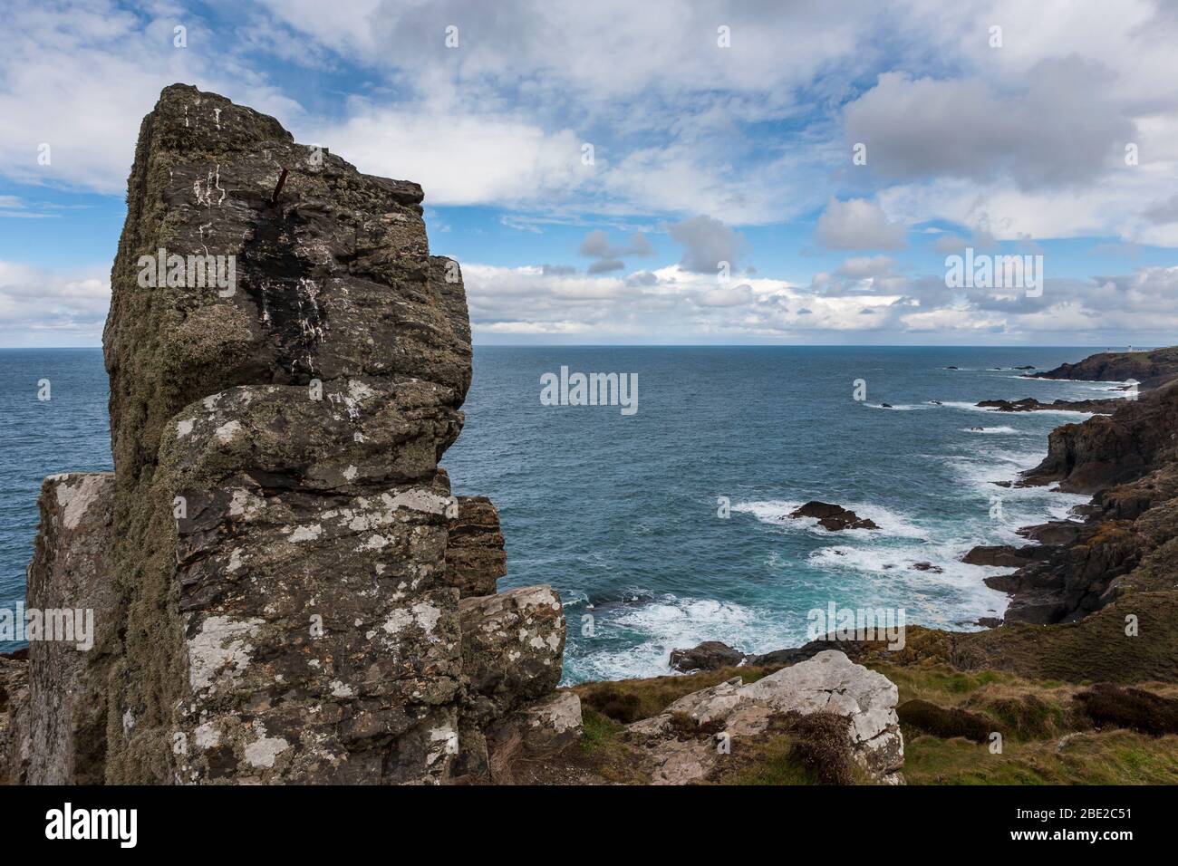 The north Cornish coast at Carn Du near Levant Mine, UNESCO World ...