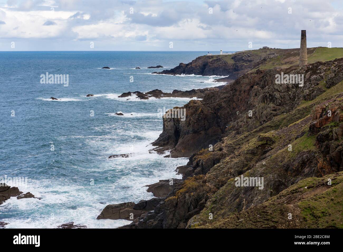 The north Cornish coast near the Levant Mine, UNESCO World Heritage ...
