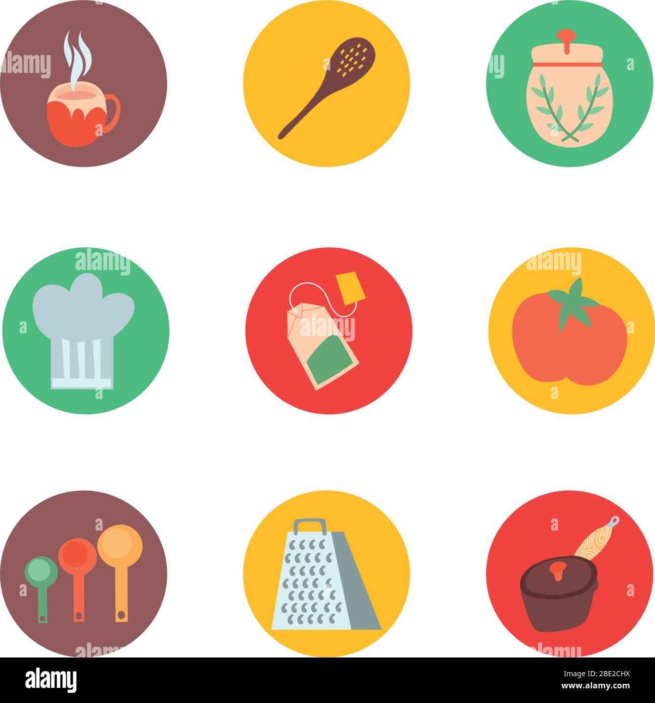 bundle of kitchen and cook icons Stock Vector Image & Art - Alamy