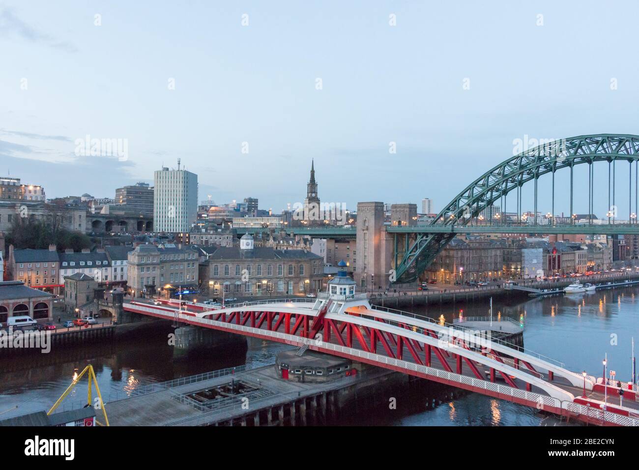 Cityscape of Newcastle upon Tyne, the most populous city in the North ...