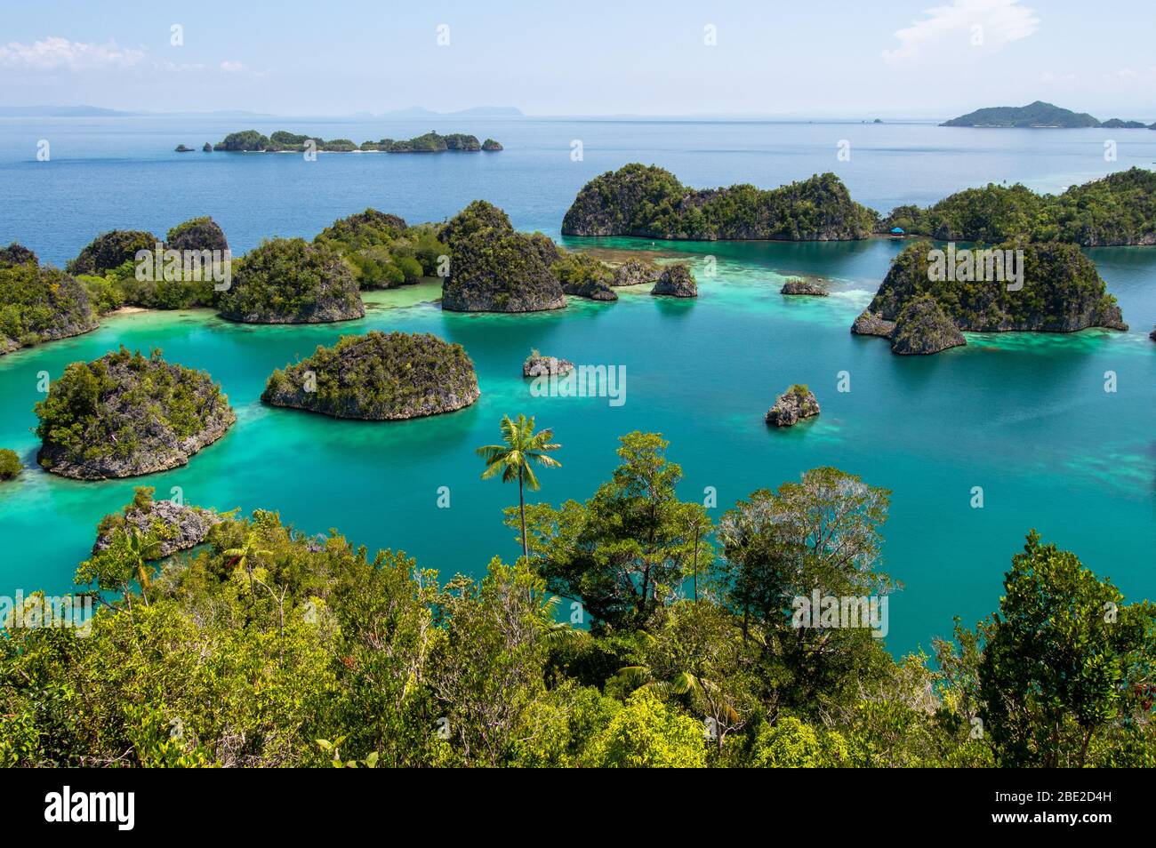 Piaynemo lagoon part of the Fam islands in Raja Ampat Stock Photo - Alamy