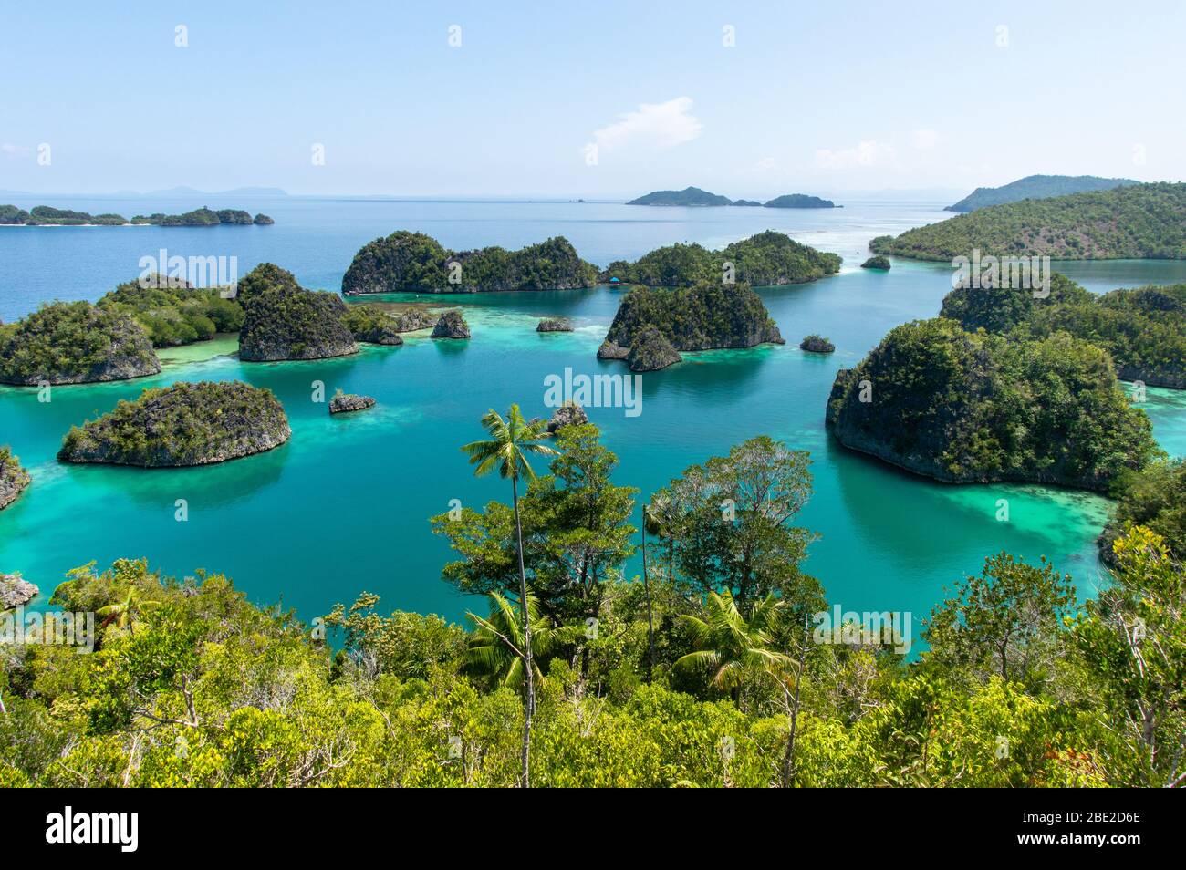Piaynemo lagoon part of the Fam islands in Raja Ampat Stock Photo - Alamy
