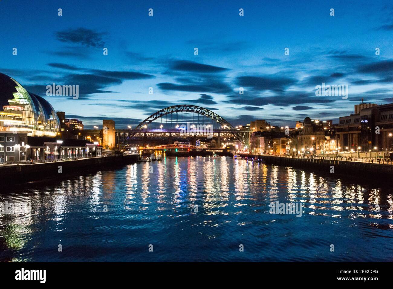 Cityscape of Newcastle upon Tyne, the most populous city in the North ...
