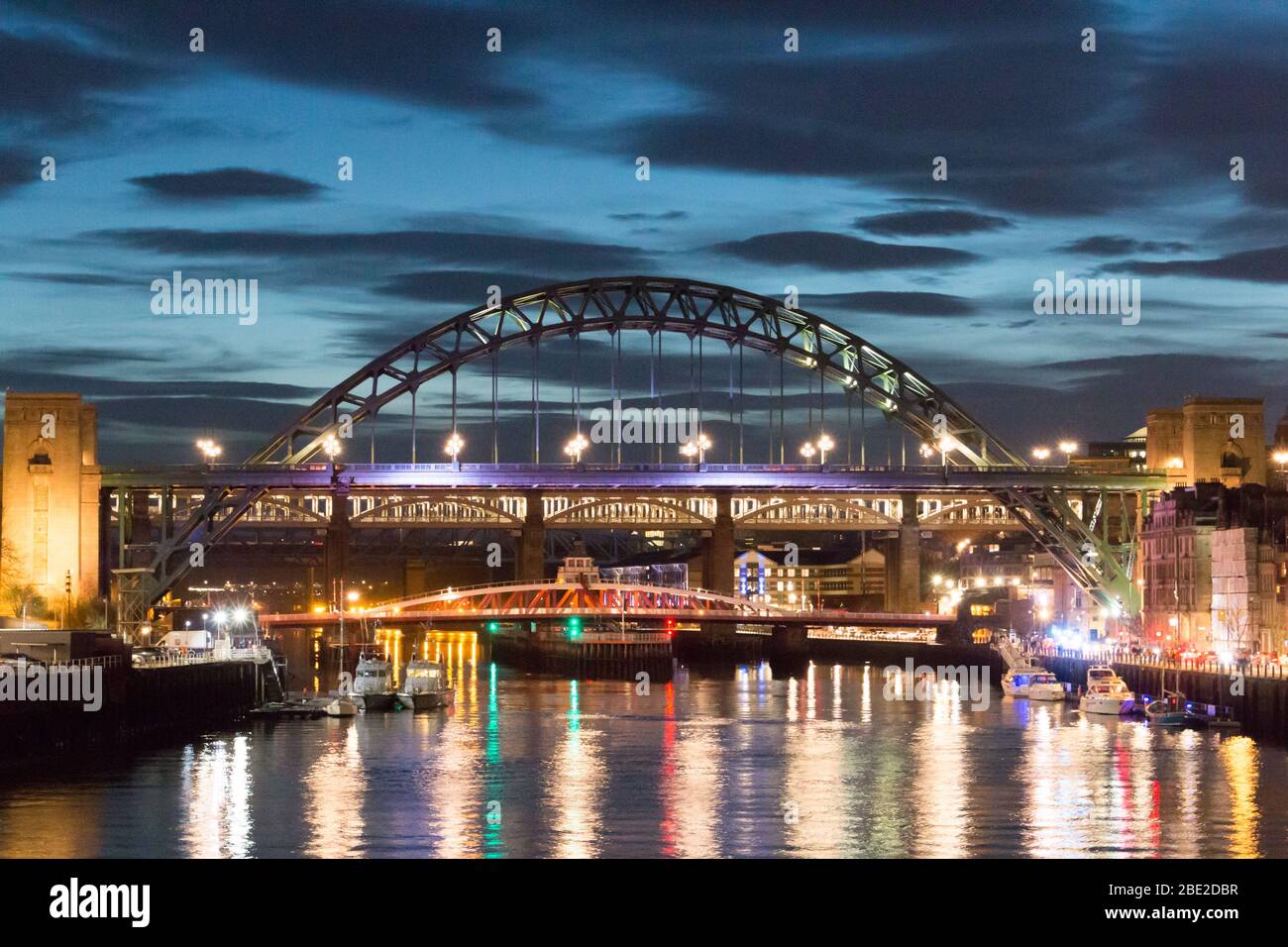 Cityscape of Newcastle upon Tyne, the most populous city in the North ...