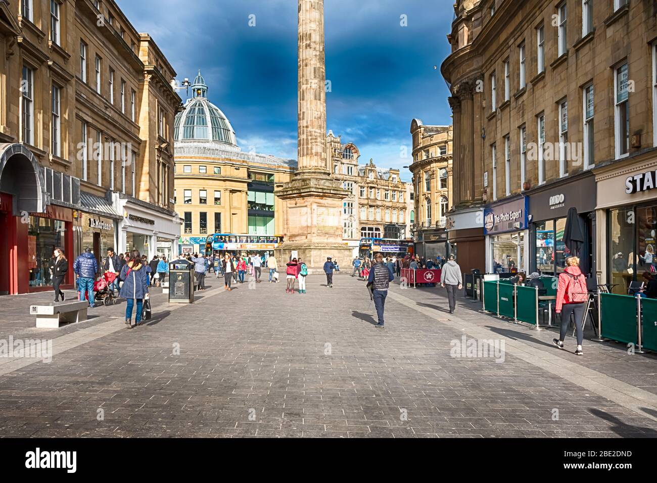 City centre of Newcastle upon Tyne, the most populous city in the North ...