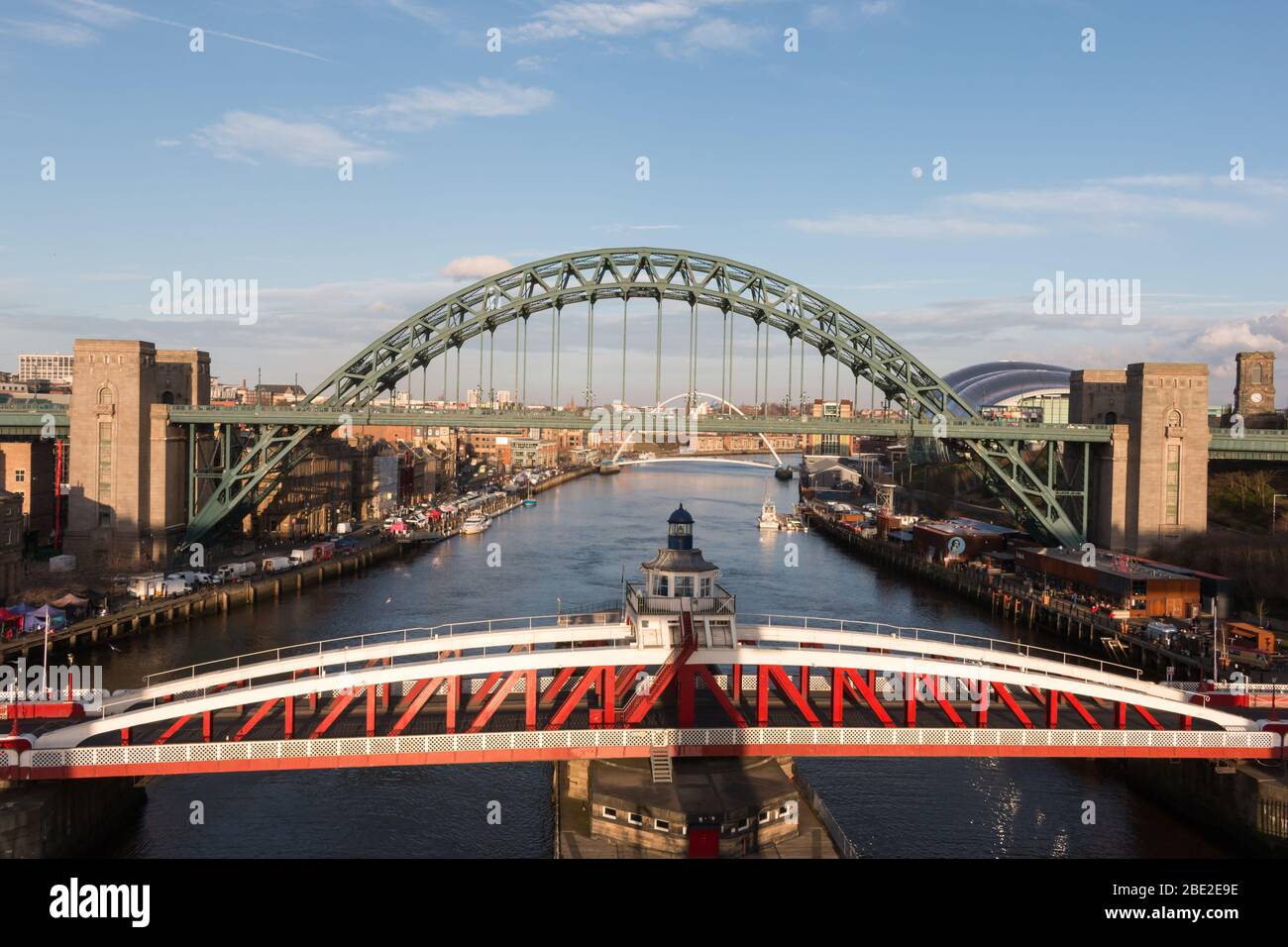 Cityscape of Newcastle upon Tyne, the most populous city in the North ...