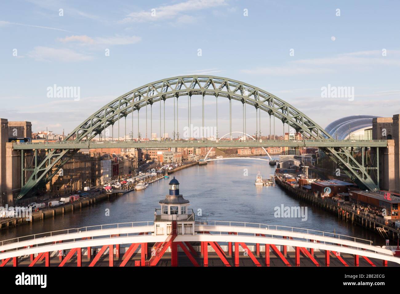 Cityscape of Newcastle upon Tyne, the most populous city in the North ...