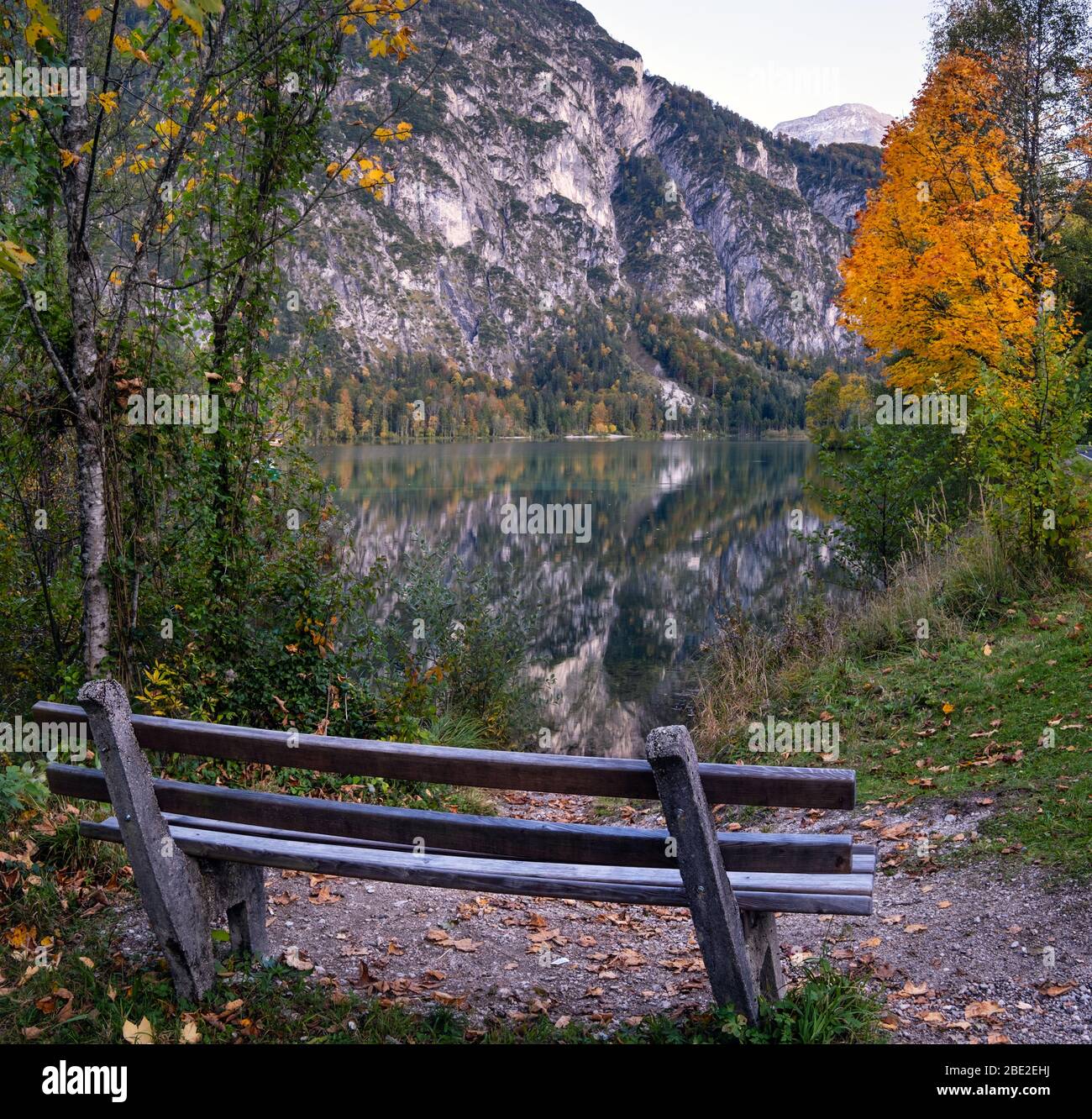Stone bench near lake hi-res stock photography and images - Alamy