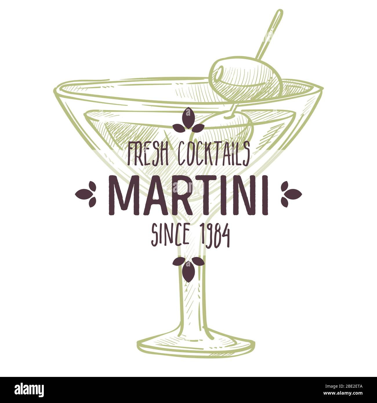 Cocktail stick label Stock Vector Images - Alamy