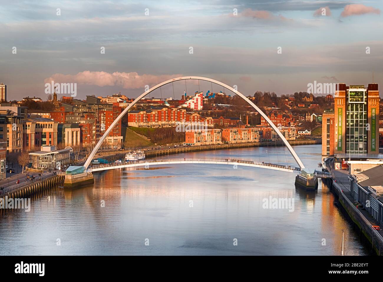 Cityscape of Newcastle upon Tyne, the most populous city in the North ...