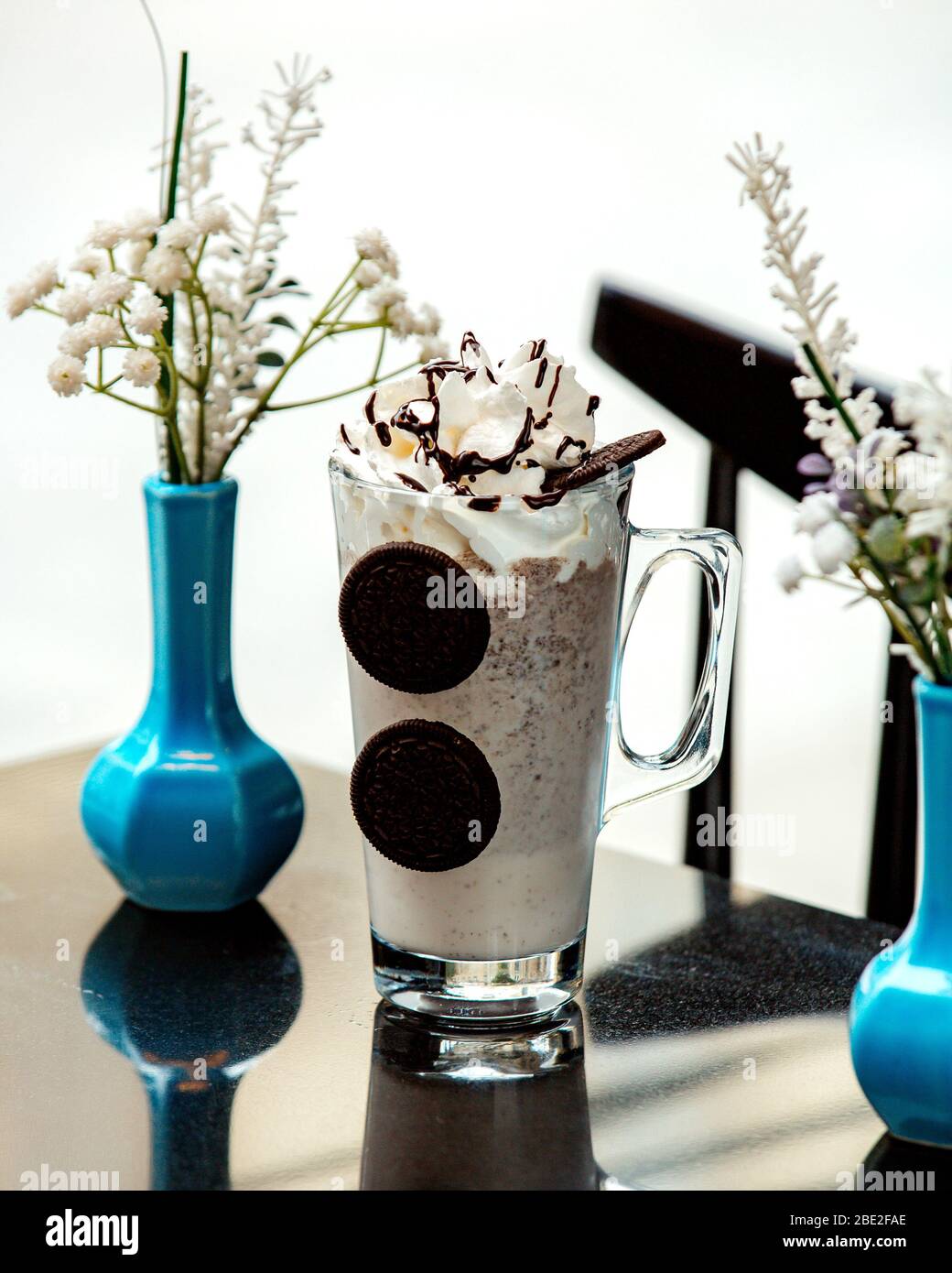 cold coffee with oreo cookies Stock Photo - Alamy