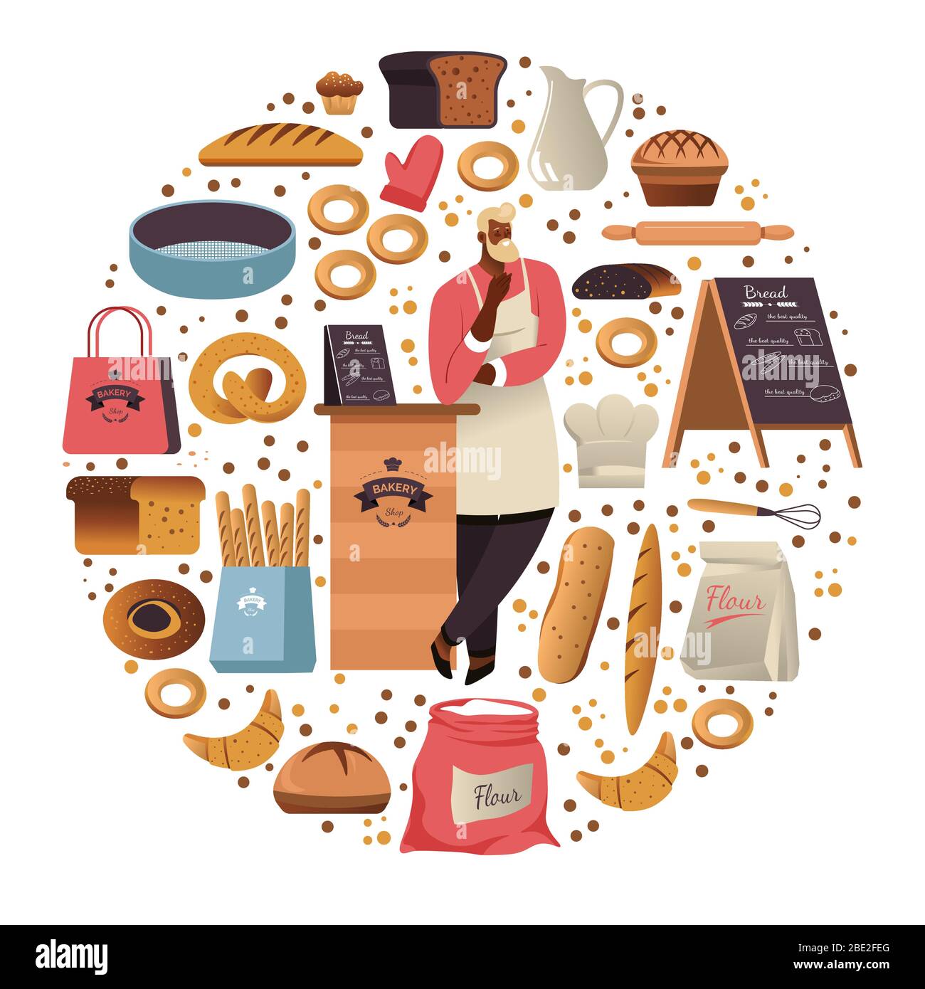 Making bread Stock Vector Images - Alamy
