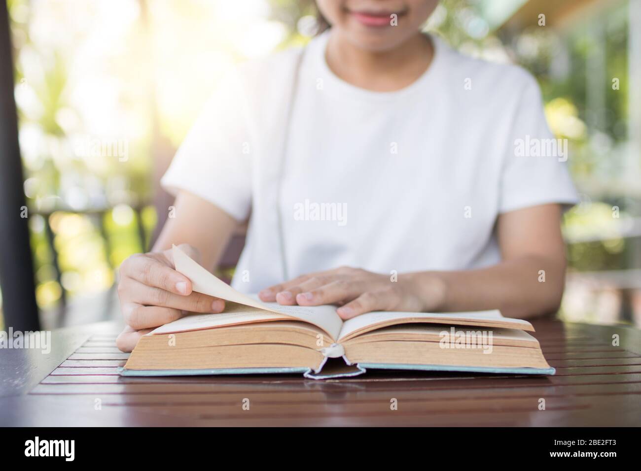 open book and read on table, relax and knowledge concept Stock Photo ...