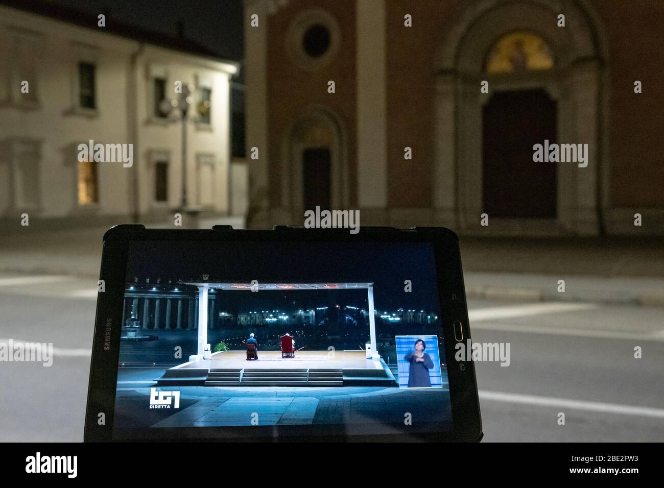 April 10th, 2020 – 9:00 P.M. – Holy Friday The parvis of the main ...