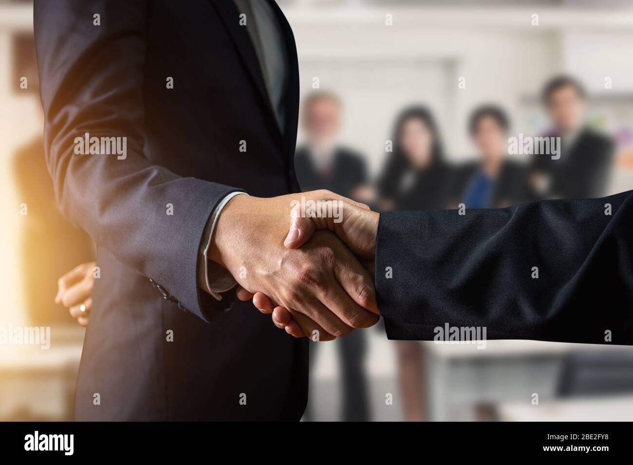 Success business, successful agreement negotiation and confident ...